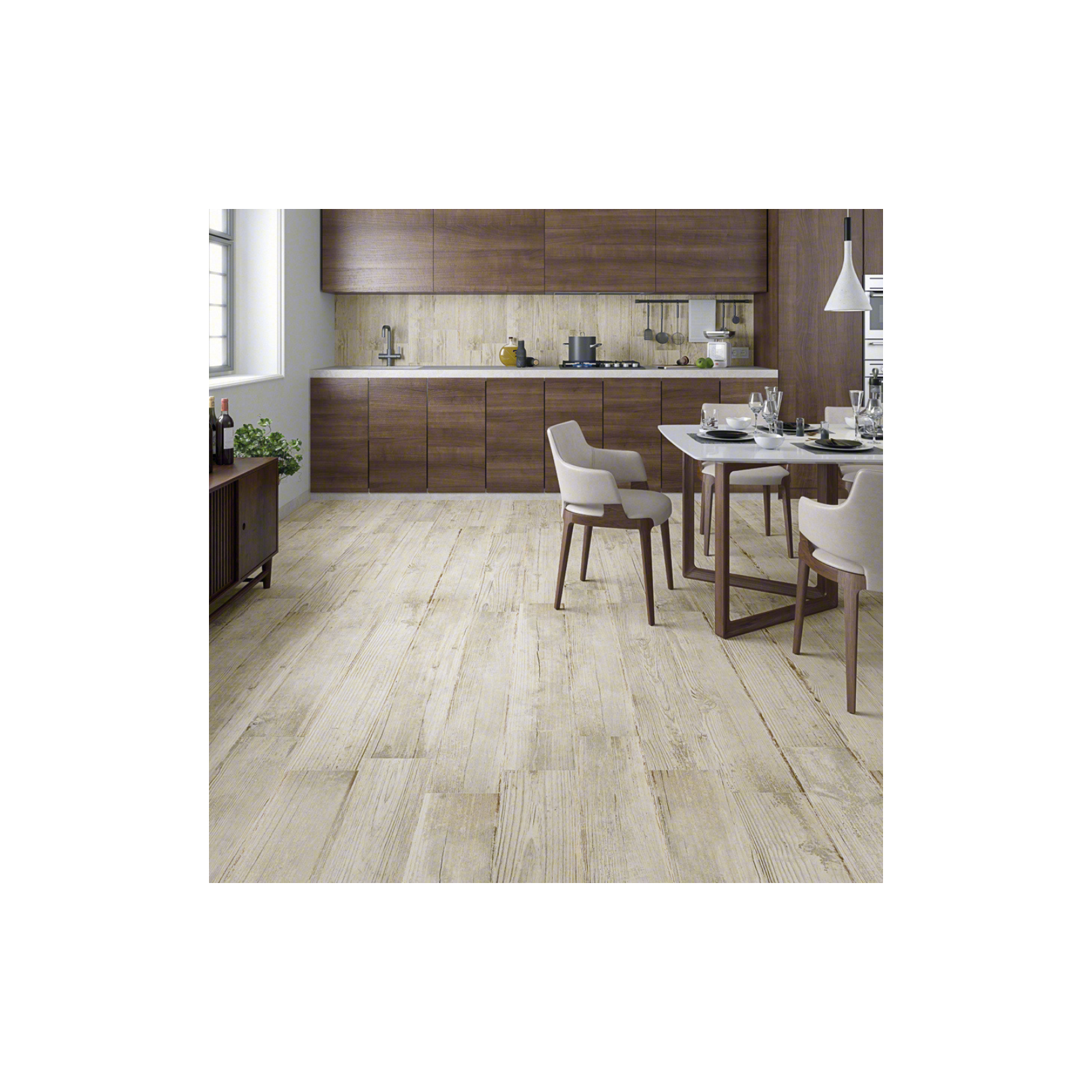 Carrelage grès cérame effet parquet SMOKEWOOD 120x19.4 cm Gris - Anti ...