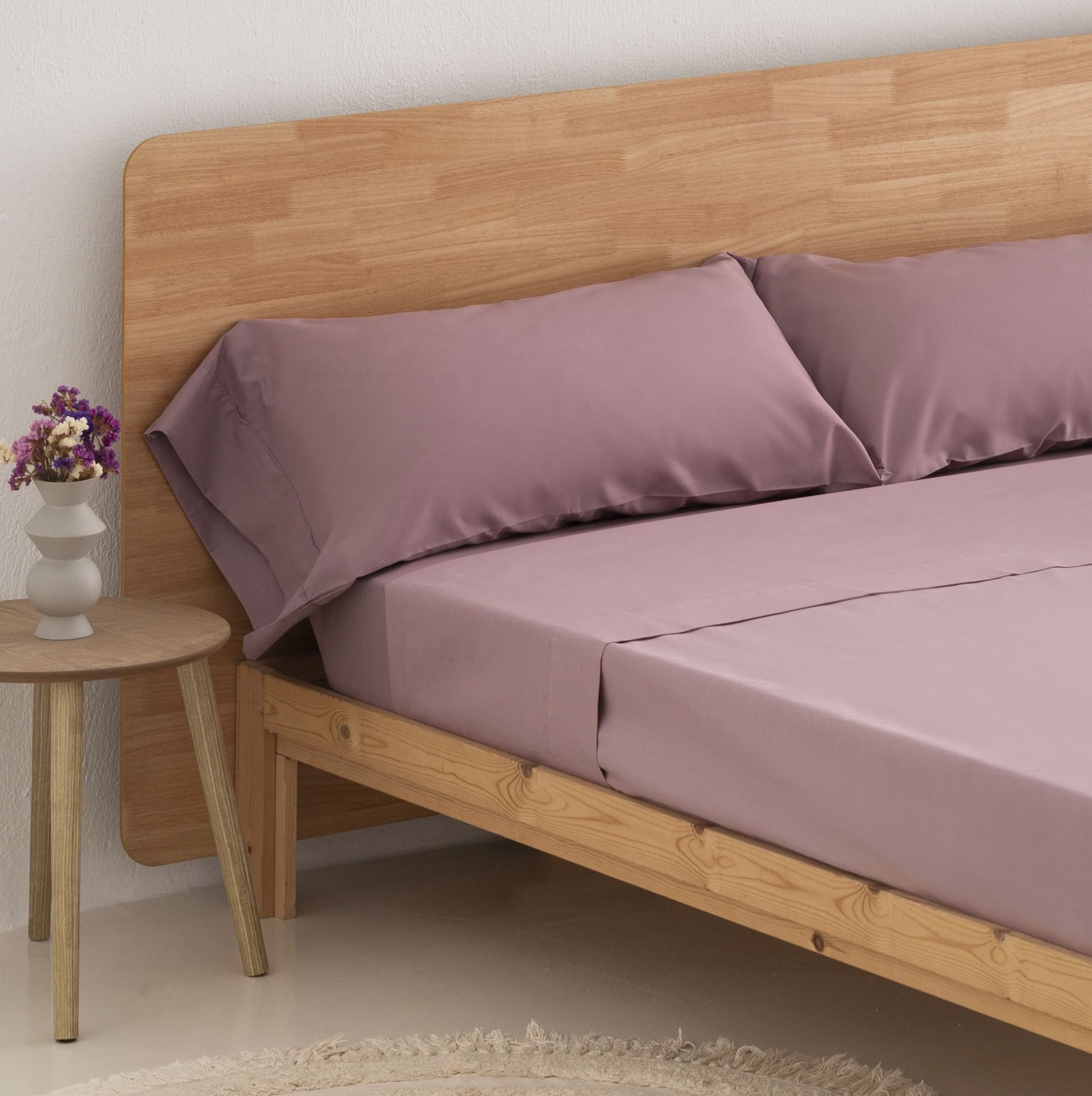 Parure de Draps Design Magenta Lit 160cm (4 pièces) Donegal Collections ...