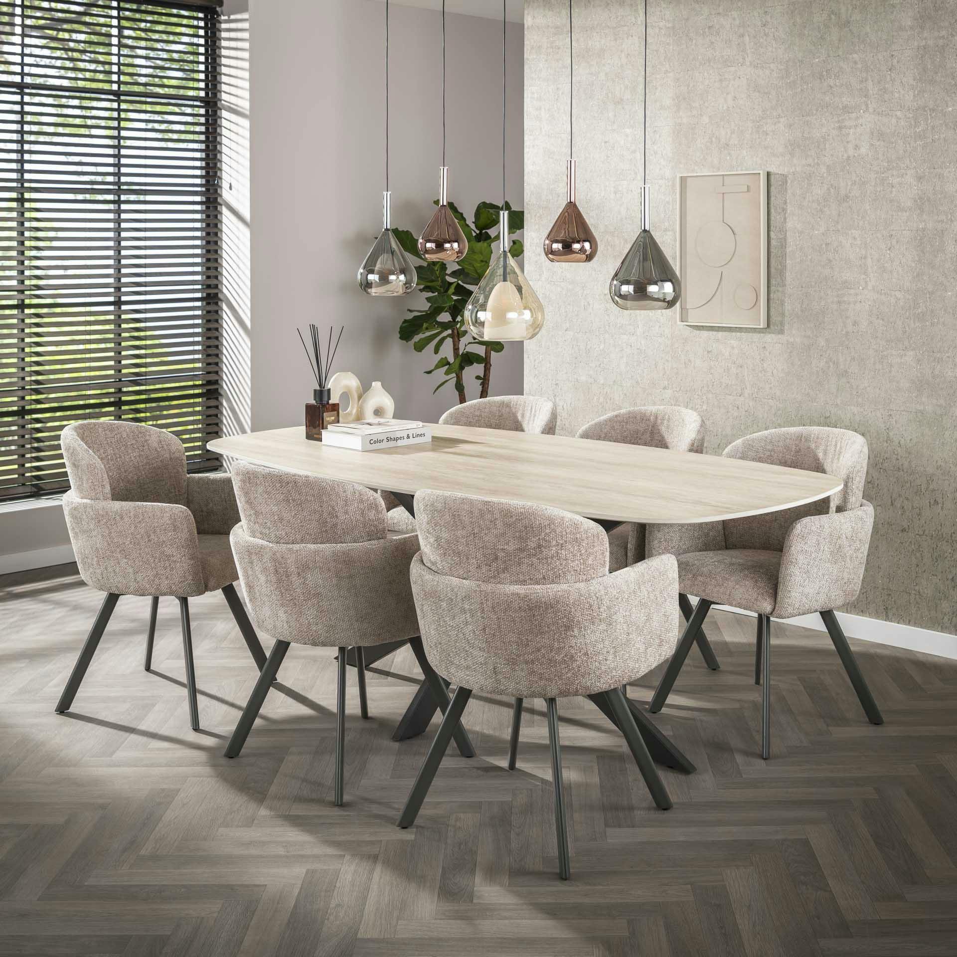 Table céramique effet travertin texturé - 215 cm COLISEE | Leroy Merlin