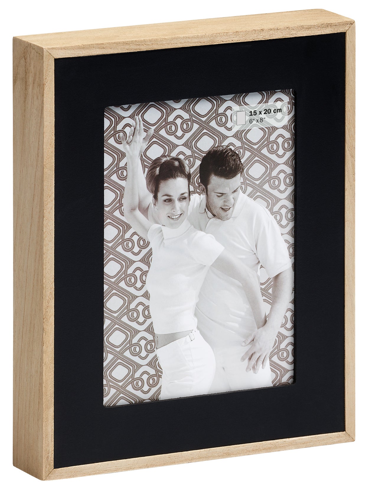 Double cadre pour portrait, 15x20 cm, naturel/noir | Leroy Merlin