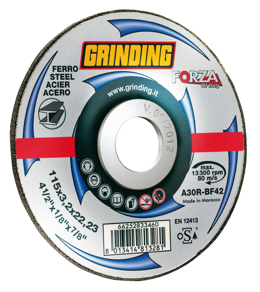 ROUE EN FER PLATE FORCE DE BROYAGE 115X3.2 | Leroy Merlin