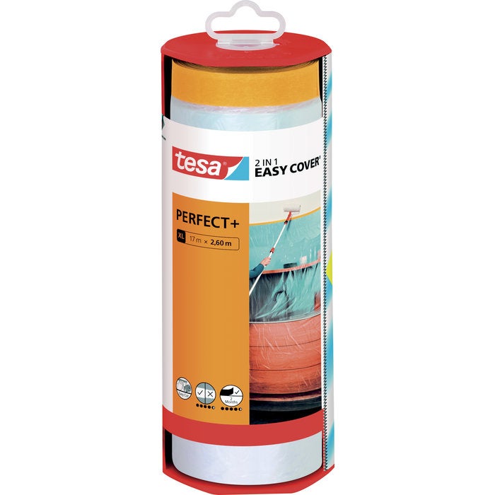 Tesa Easy Cover Perfect+ Dispenser XL, 2 in 1, pellicola e nastro washi ...