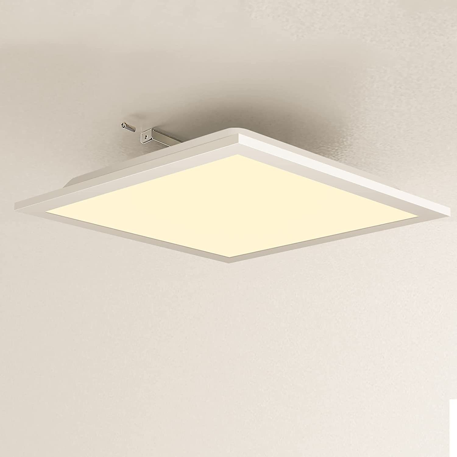 NETTLIFE Plafonnier LED Salon Panneau Blanc Plat 60*60cm 40w Lampe De ...