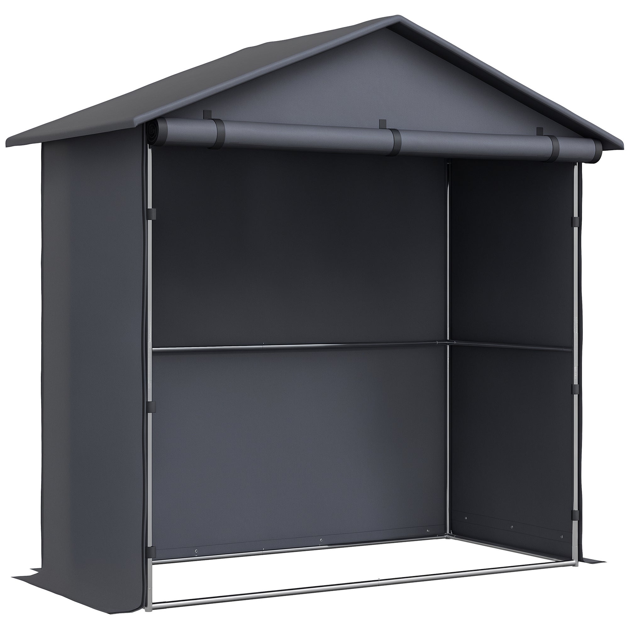 Caseta de jardín de 1,1 x 2 m con puerta enrollable, tienda de campaña ...
