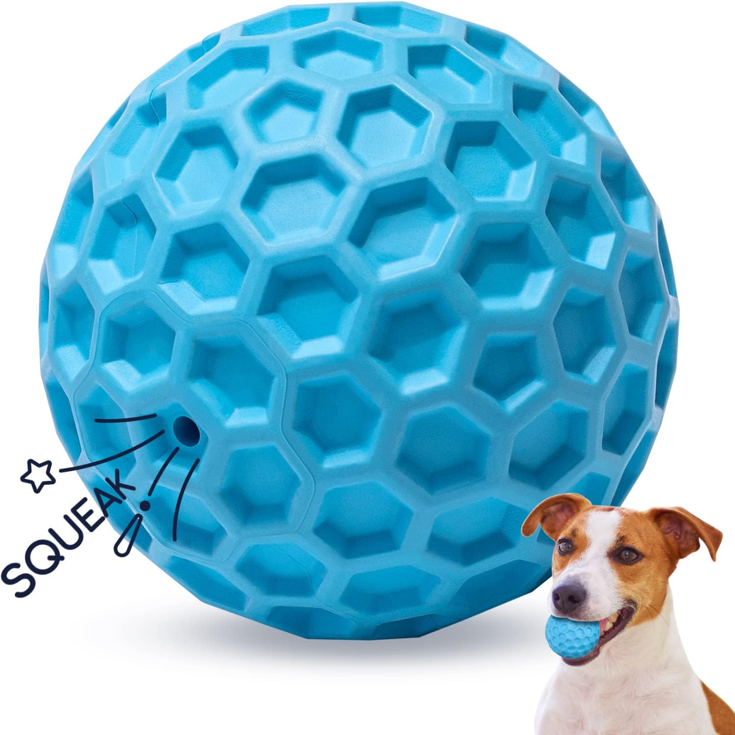 Balle pour chien, jouet indestructible en caoutchouc naturel, jouet interactif à mâcher avec ...