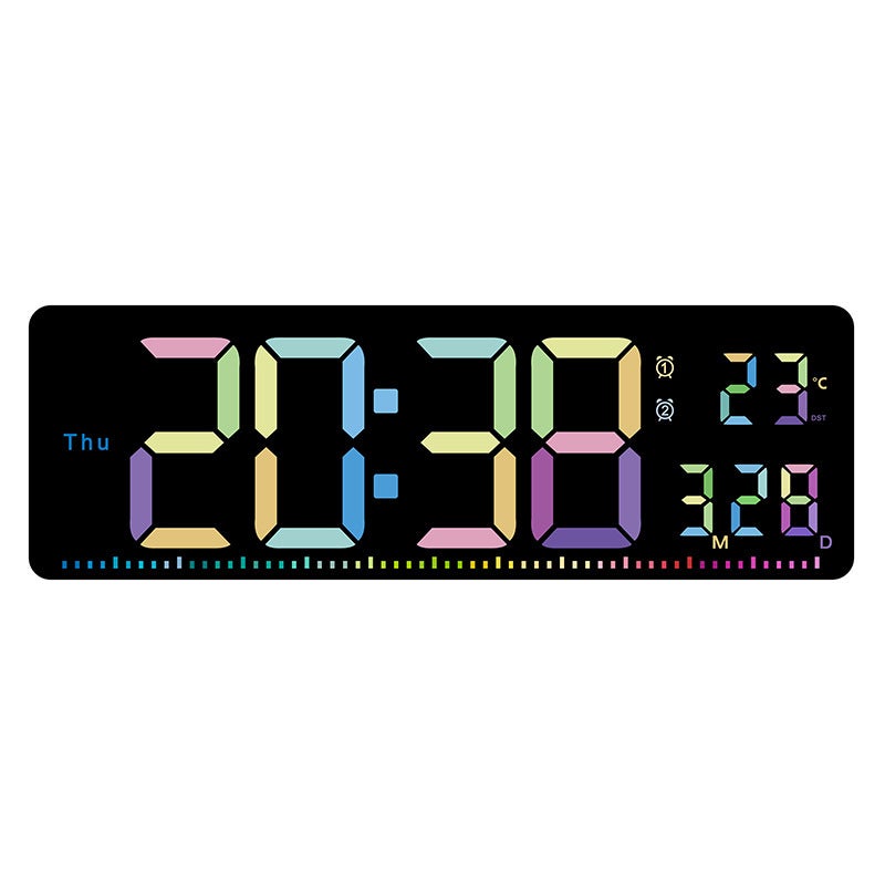 Reloj pared，Reloj de pared digital, pantalla digital a color de 16 ...