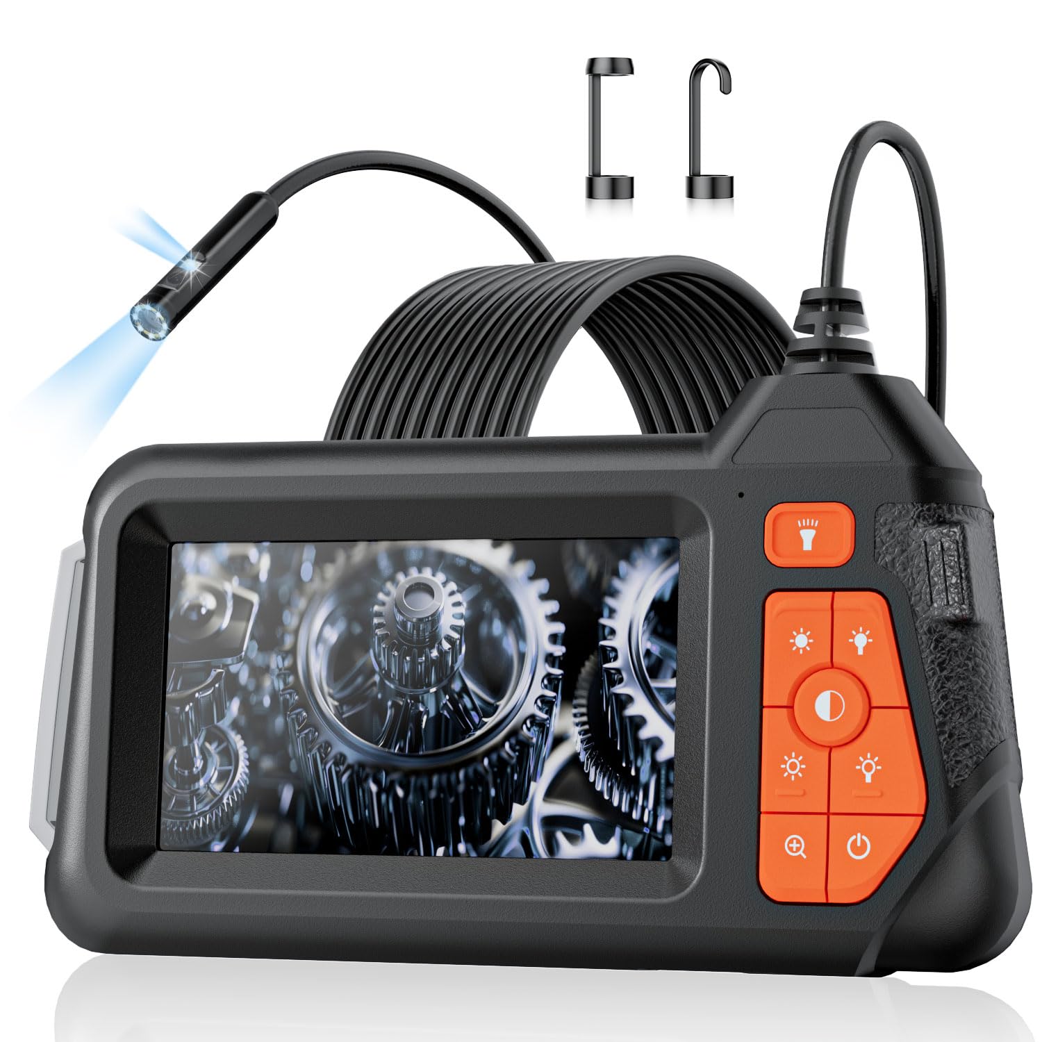 Caméra d'endoscope avec lumière : endoscope industriel à double ...