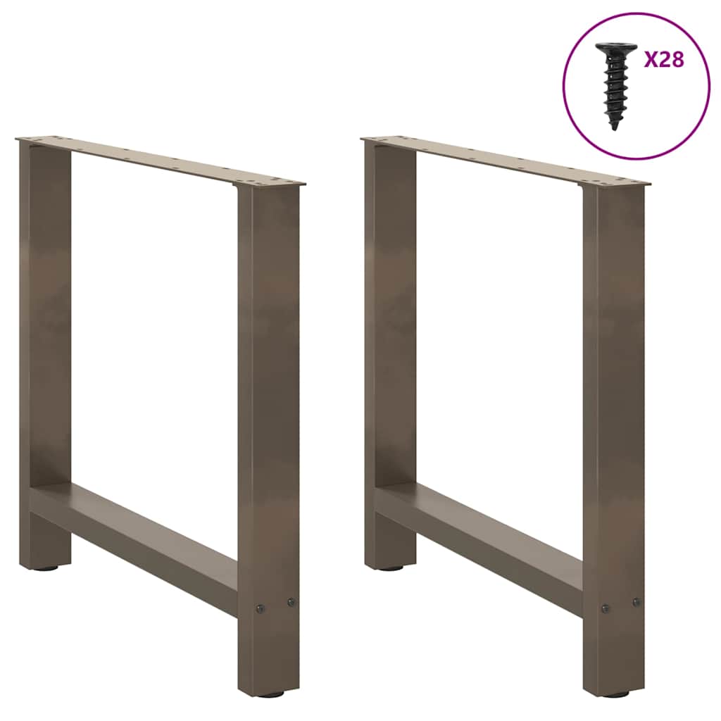 Patas para mesa de comedor de acero natural (2 unidades, 70 x 72-73 cm ...