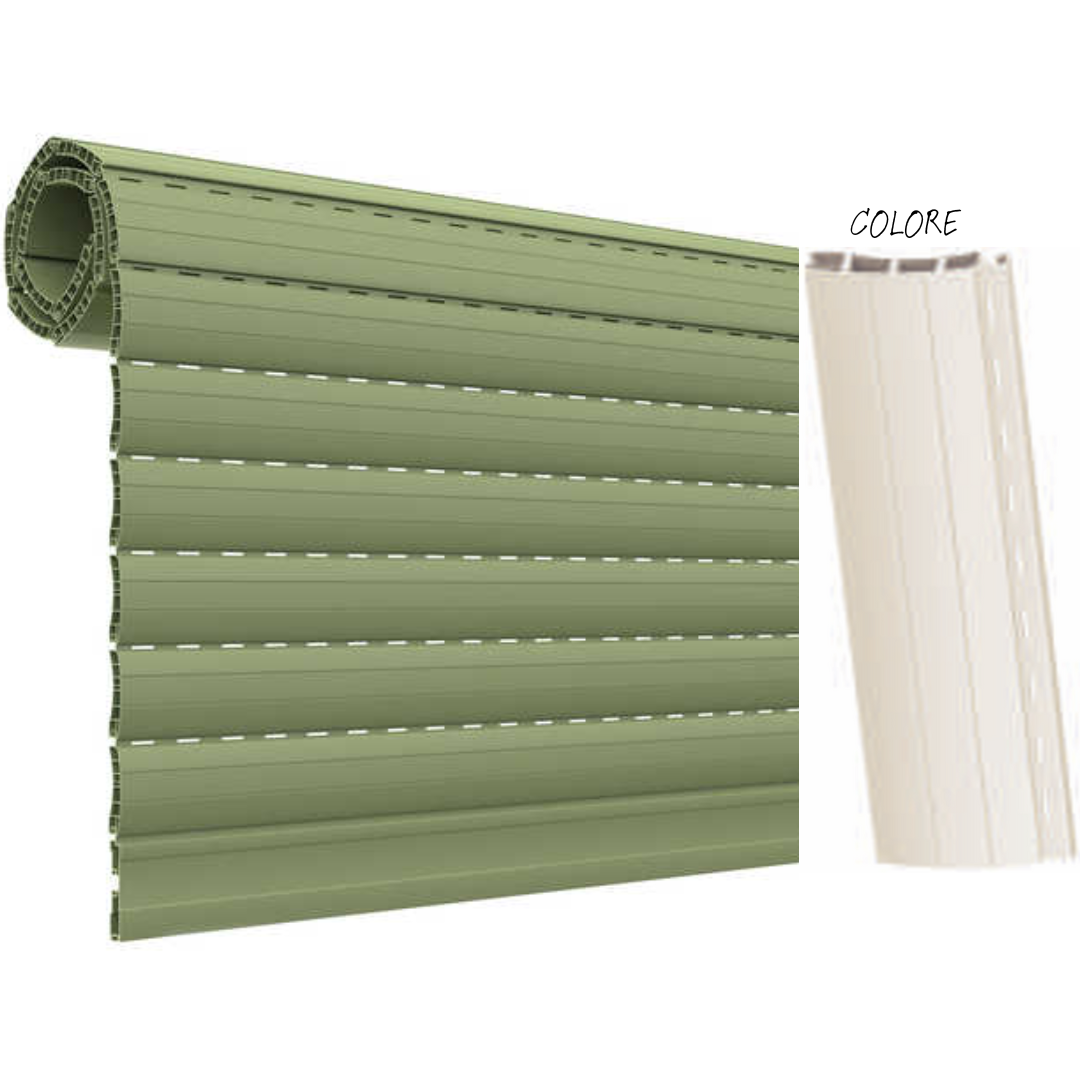 Tapparella Avvolgibile in PVC, Tagliata e assemblata (Avorio L:140 x H ...