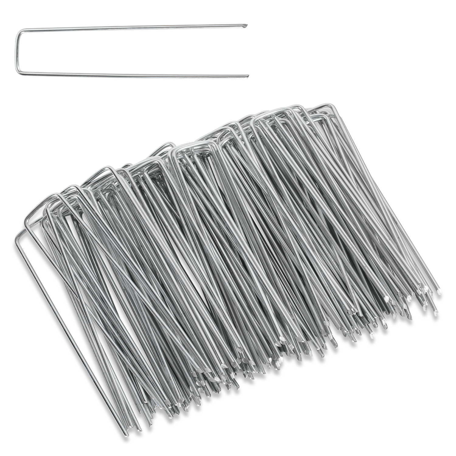 Set di 600 picchetti in acciaio zincato per il fissaggio al giardino ...