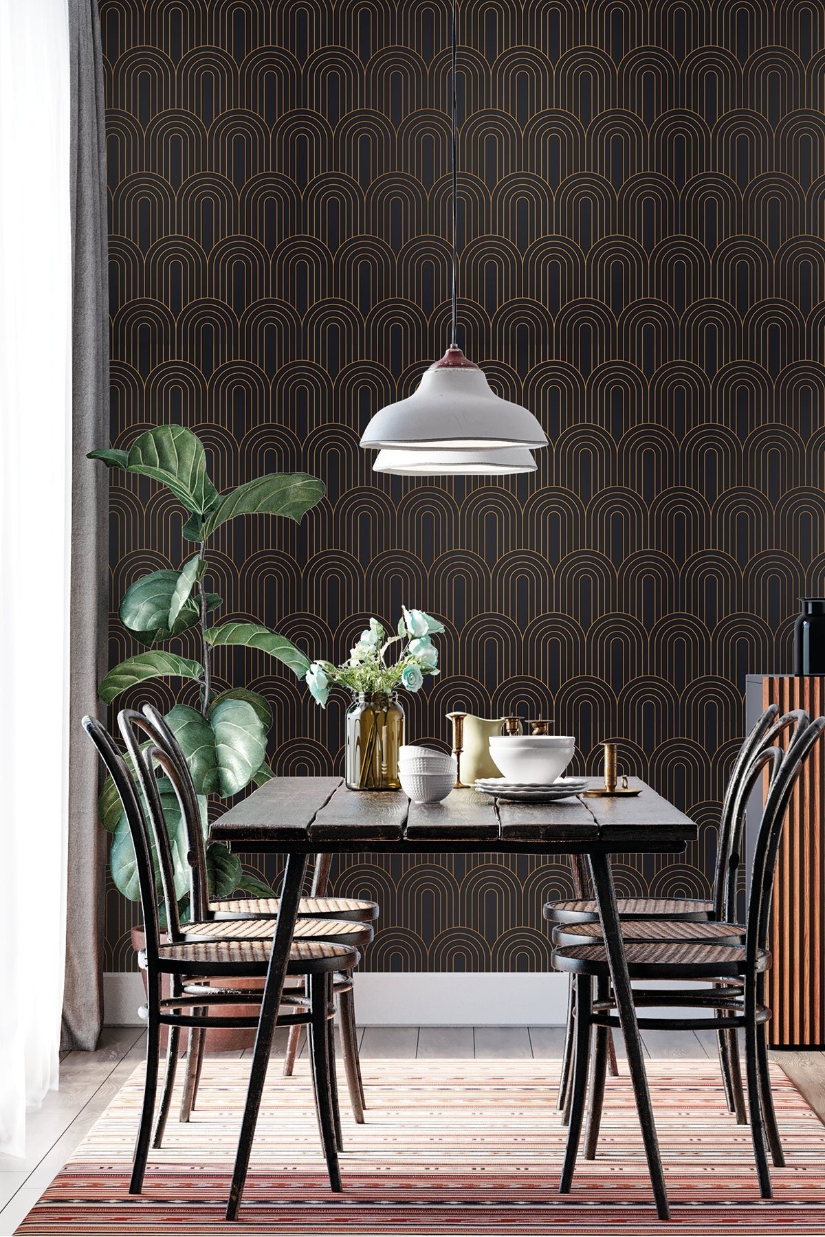 Papier peint ArchNegro Noir | Leroy Merlin