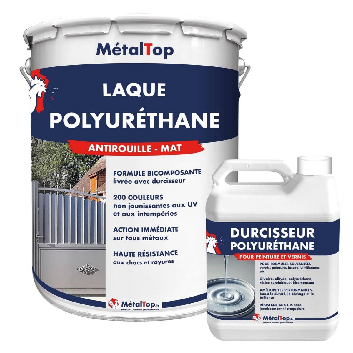Laque Polyurethane Mat - Telegris 2 - RAL 7046 - 5 L - Métaltop | Leroy ...