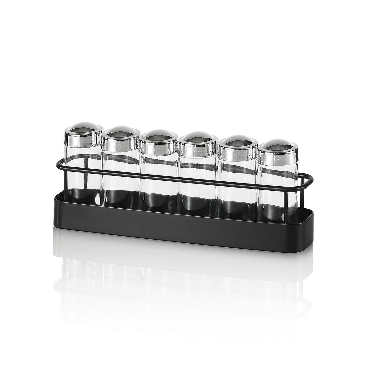 Portaespecias de cocina con set de 6 frascos de vidrio Lyu | Leroy Merlin