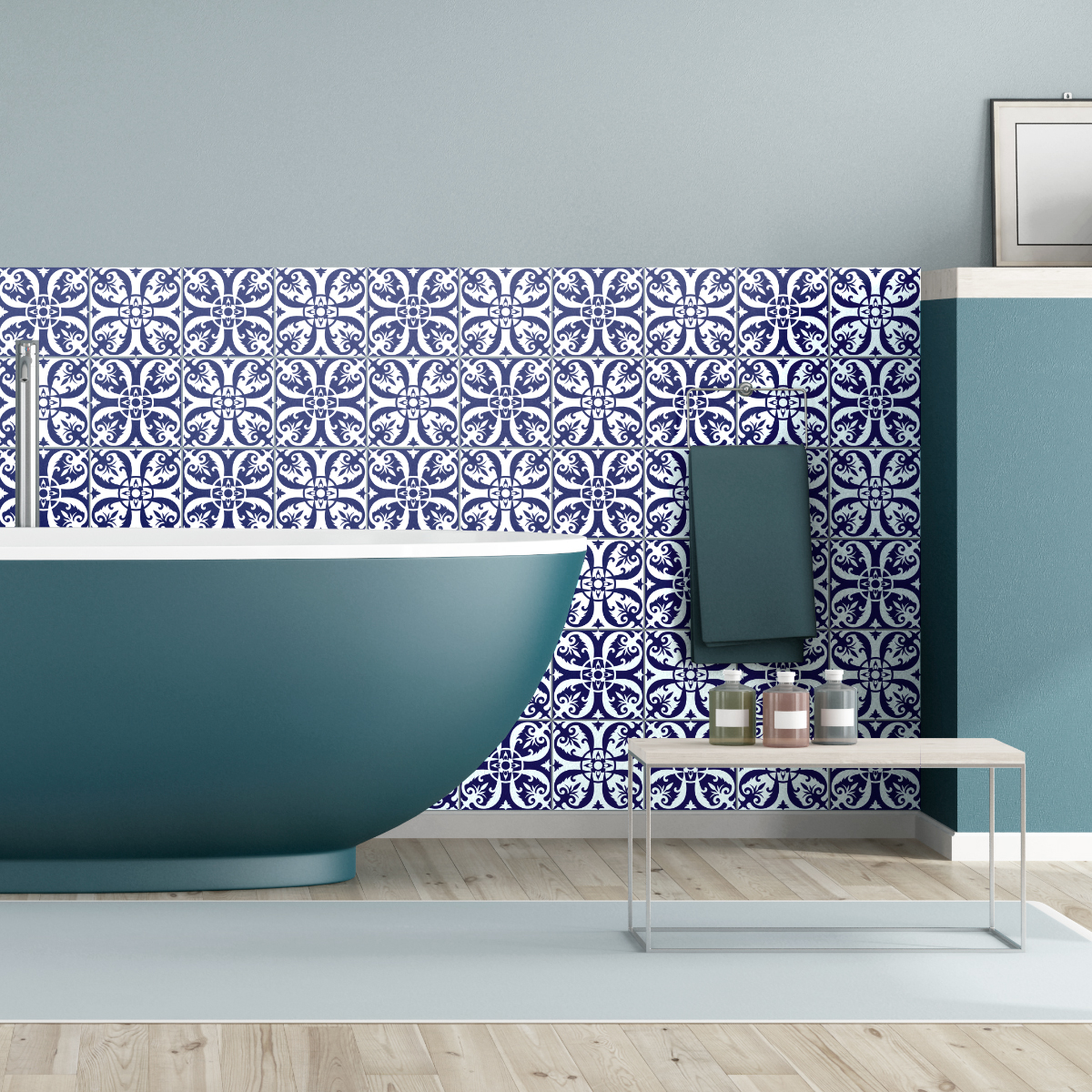 Sticker Mural Carrelage adhésif Cuisine Salle de Bain - 60 STICKERS ...