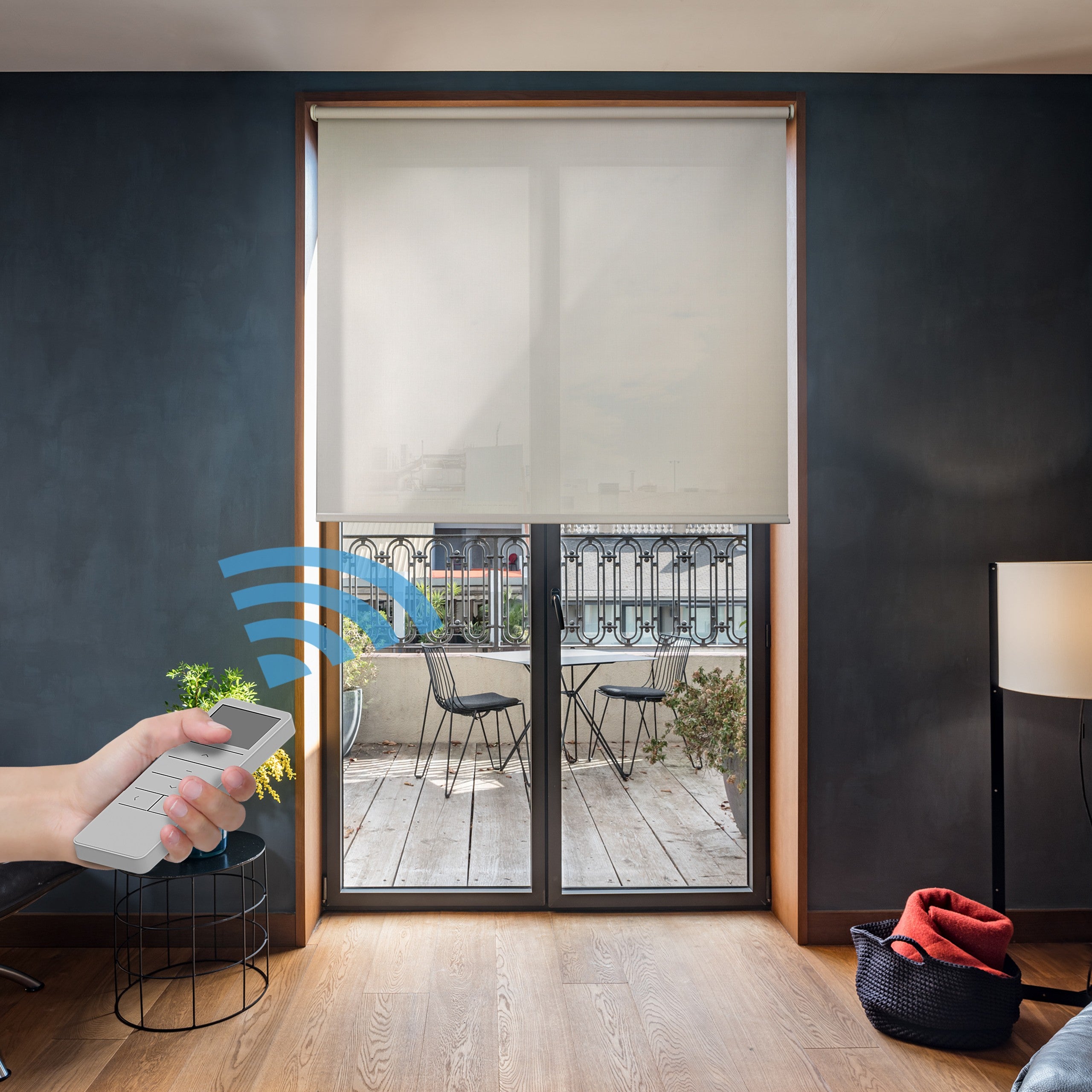 Easydeco - Estor Enrollable a Motor a Batería Screen Premium ( Beige ...