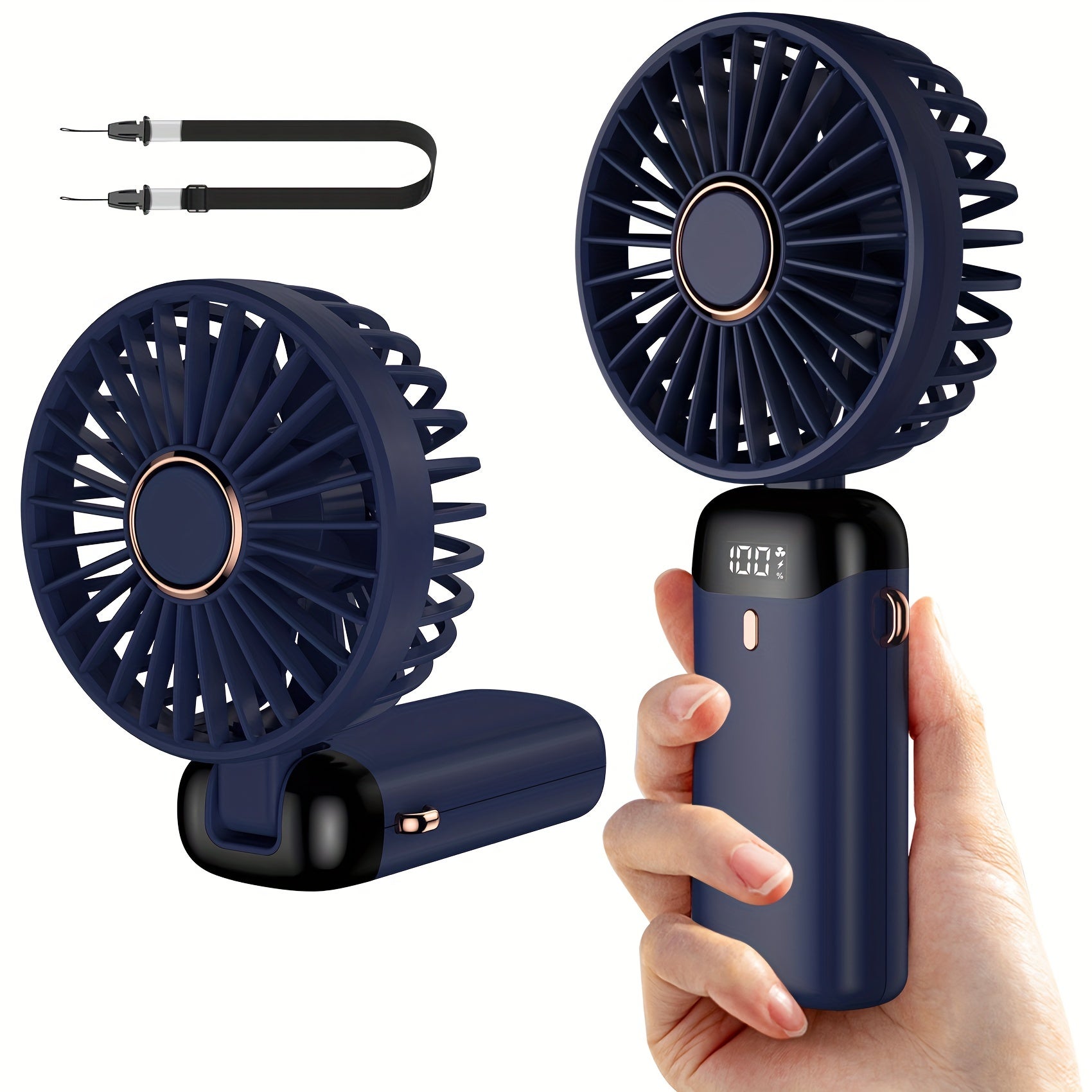 Ventilateur portable,20Pcs ventilateur personnel 4000 mAh rechargeable ...