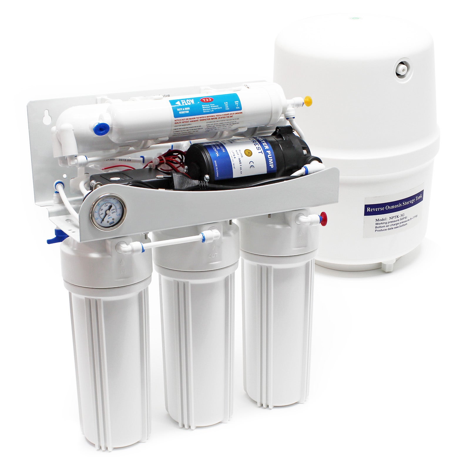 NW-RO50-F – Système Osmose Inverse (RO) à 5 étapes – 190 l/jour 50 GPD ...
