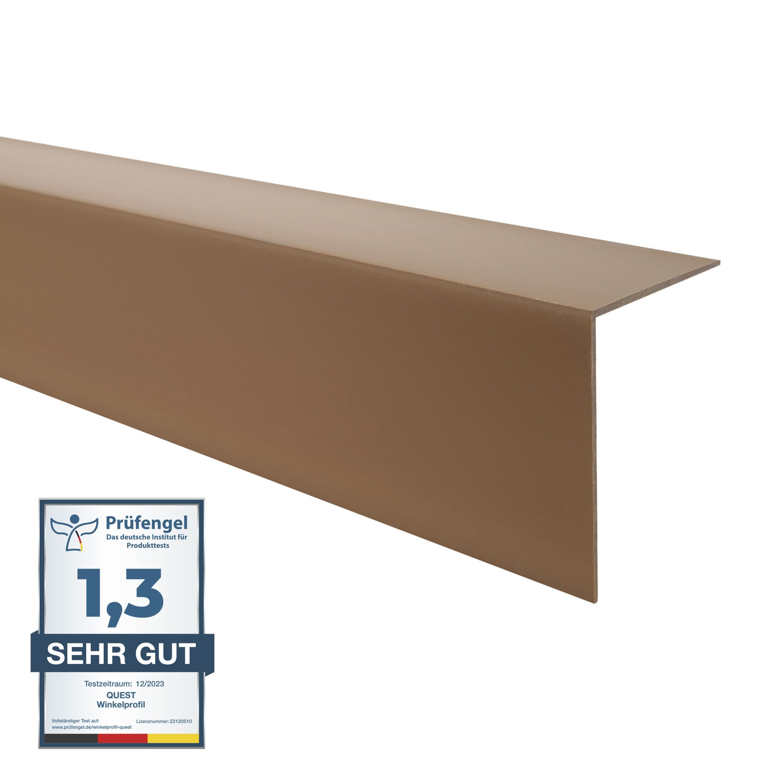 QUEST Perfil angular de PVC, 50x20 mm ángulo rígido, perfil decorativo ...
