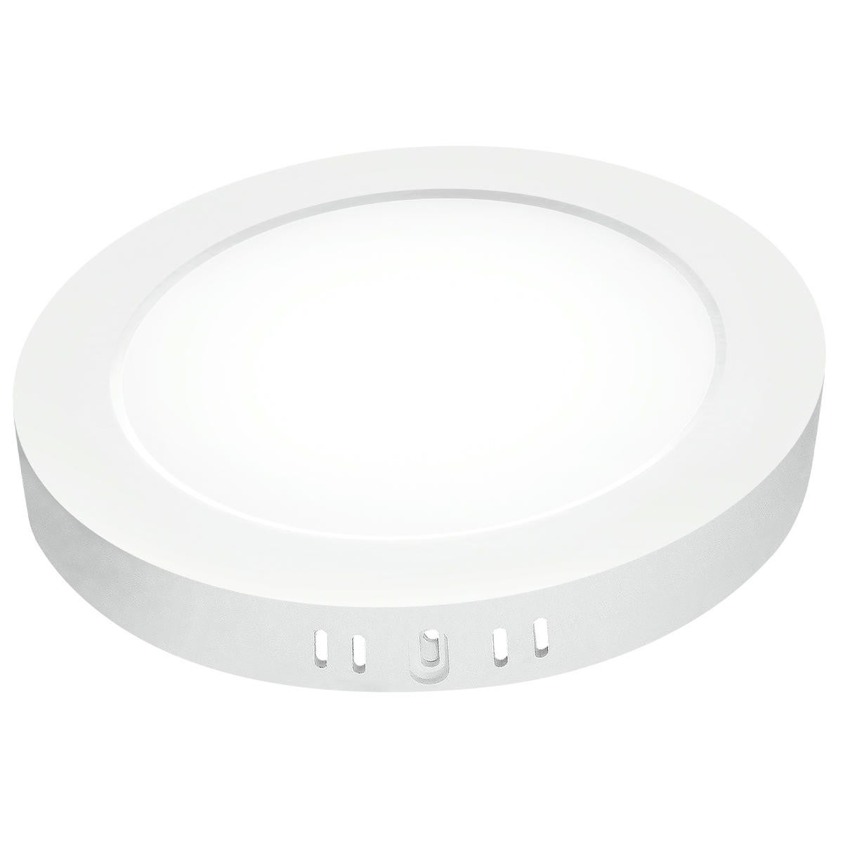MATEL LED downlight PC blanc surface ronde 24W froid | Leroy Merlin