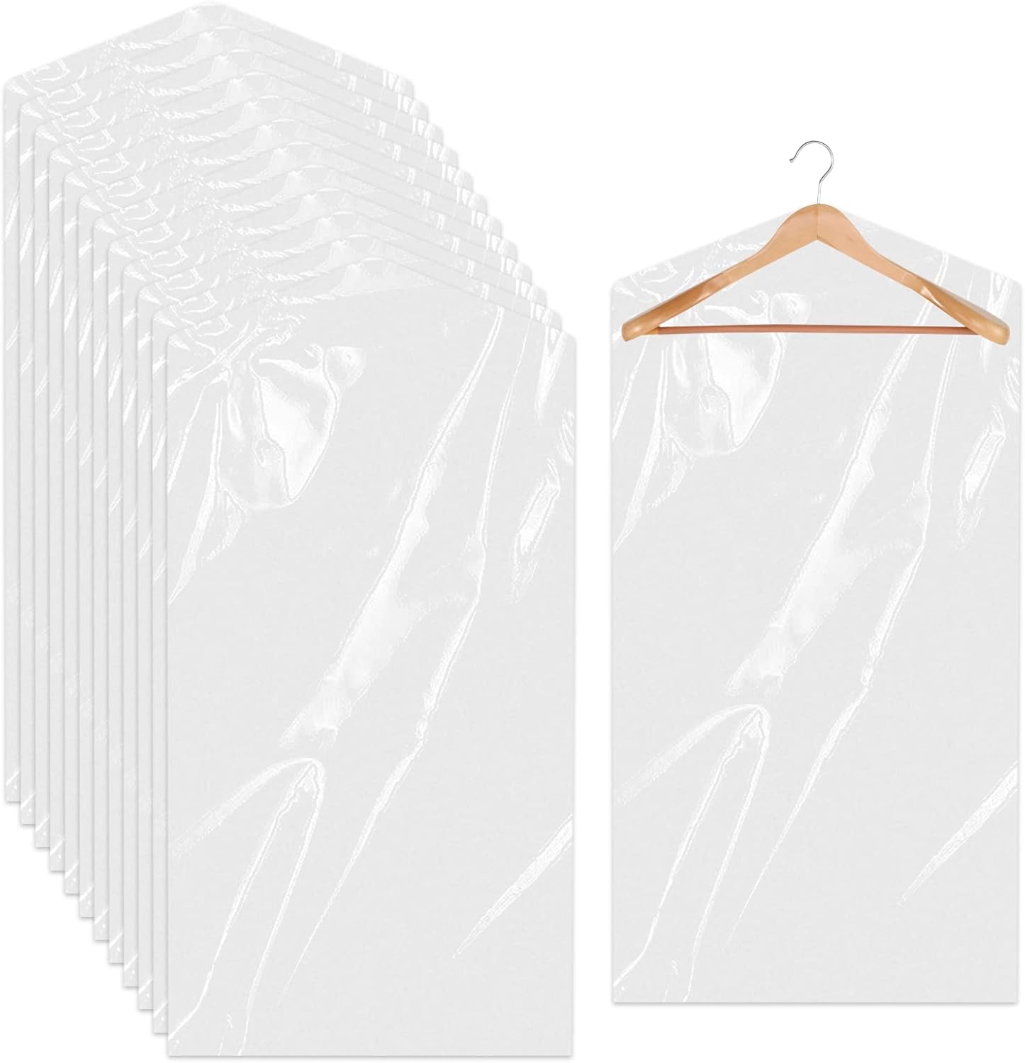 20 Piezas Fundas de Ropa, bolsas para ropa transparentes de plástico ...