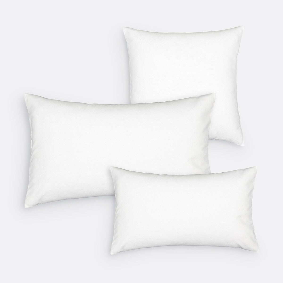 Lot 2 housses coussin SCÉNARIO - Blanc - 60 x 40 cm | Leroy Merlin