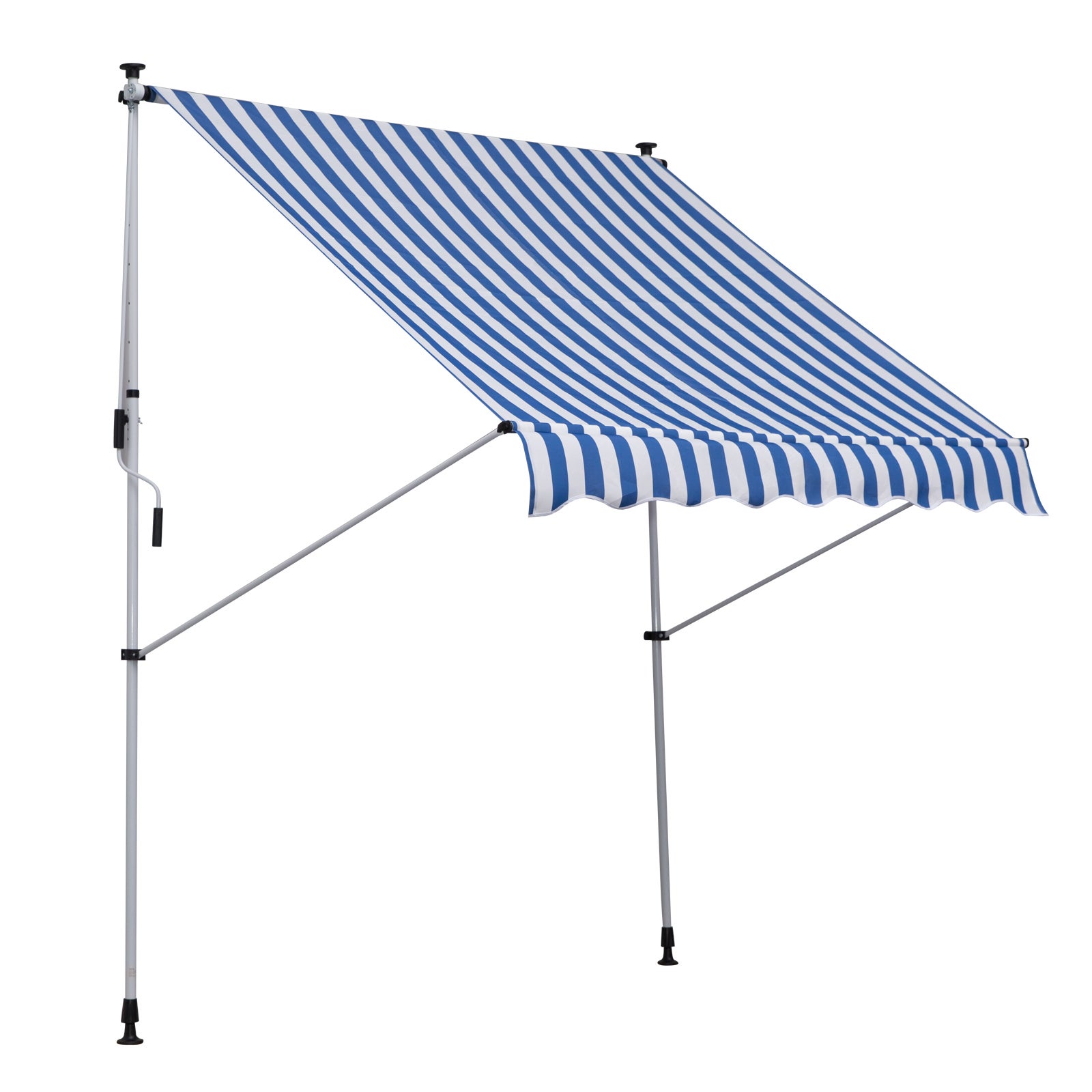 Toldo enrollable para exterior de 2 x 1,5 m con manivela, estructura ...