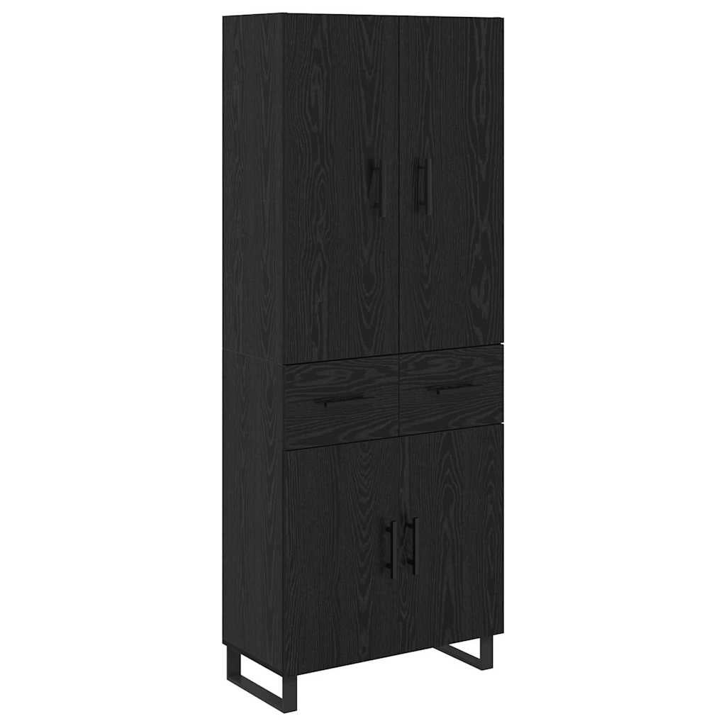Armario alto - Vestidor con cajón 2 pcs Roble Negro 69,5 x 34 x 180 cm ...