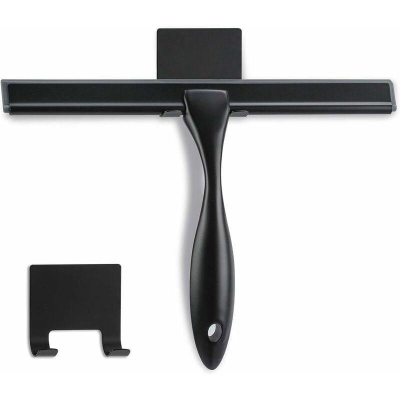 Raclette de douche - 25,4 cm - Noir mat - Raclette multifonction en ...