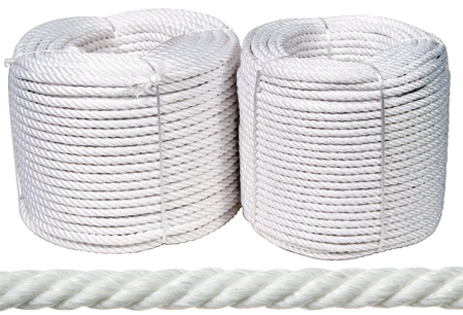 Rollo Cuerda Nylon Mate 8mm x 100m Blanco | Leroy Merlin