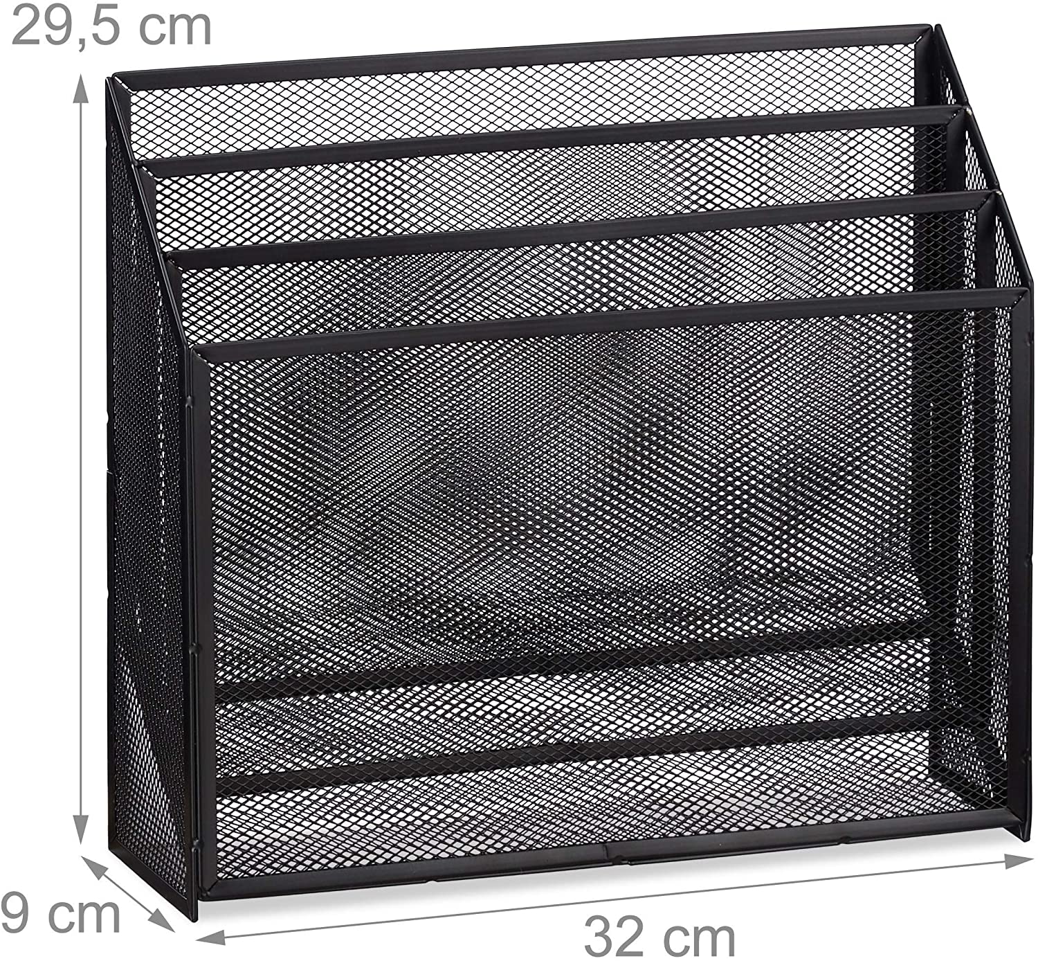 Almacenamiento de documentos de oficina con 3 compartimentos de metal ...