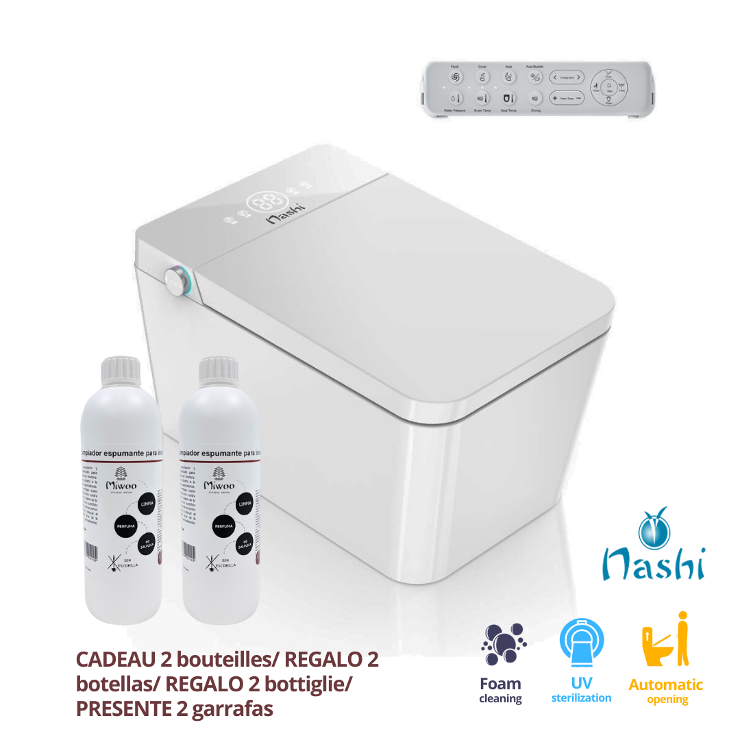 TOILETTE JAPONAISE WC BLANC SMART NASHI OVIAN SQUARE, MOUSSE ANTI ...