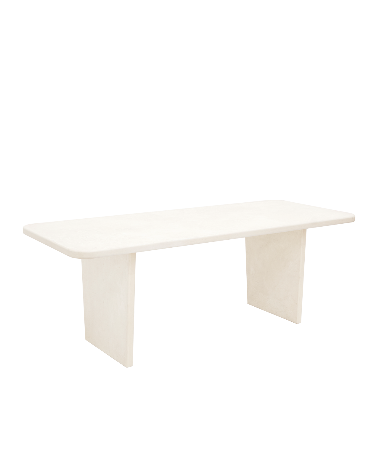 Mesa de comedor de madera de abeto maciza en microcemento rectangular ...