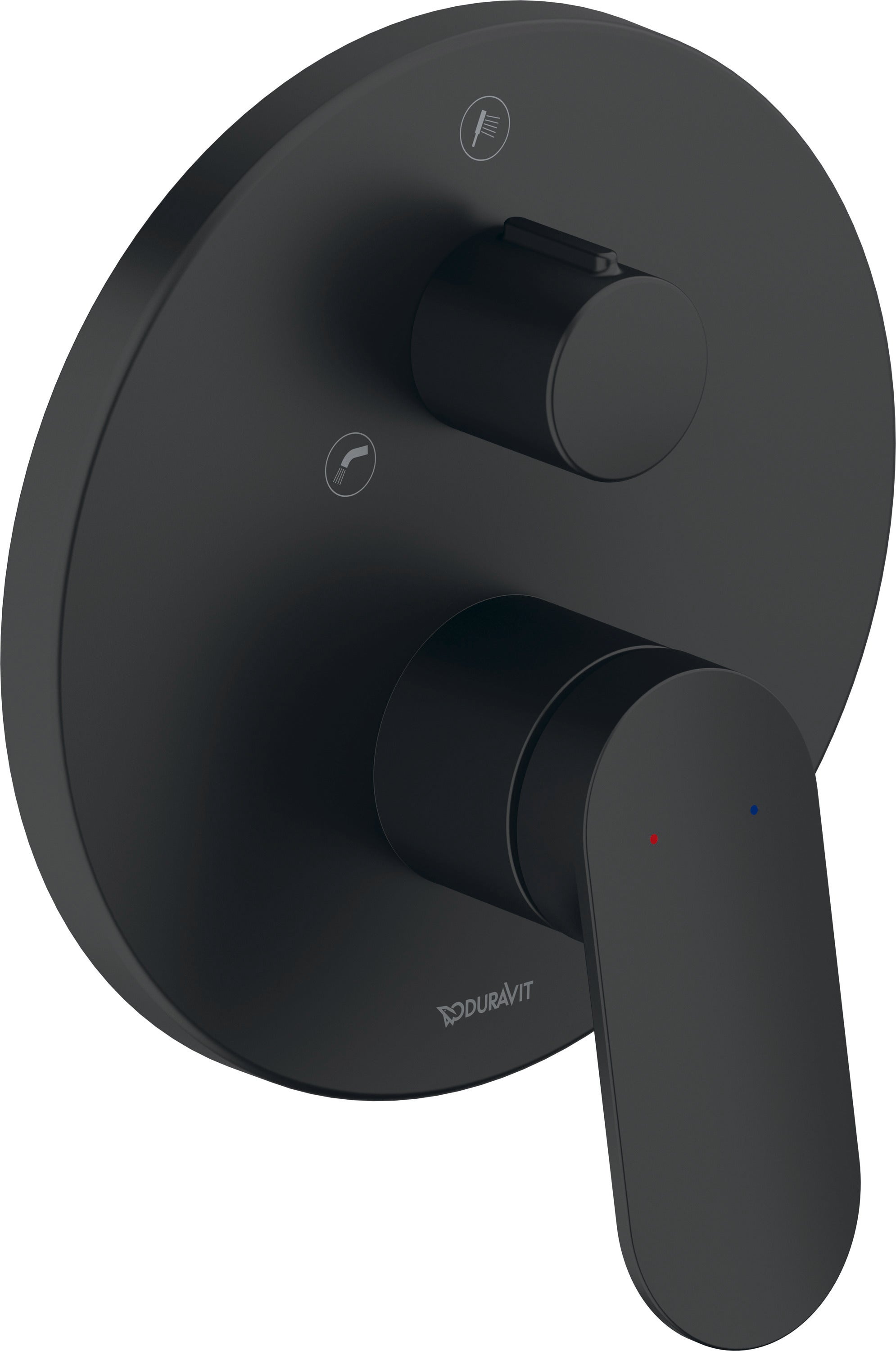 DURAVIT Wave Mezclador empotrado para bañera y ducha negro mate | Leroy ...