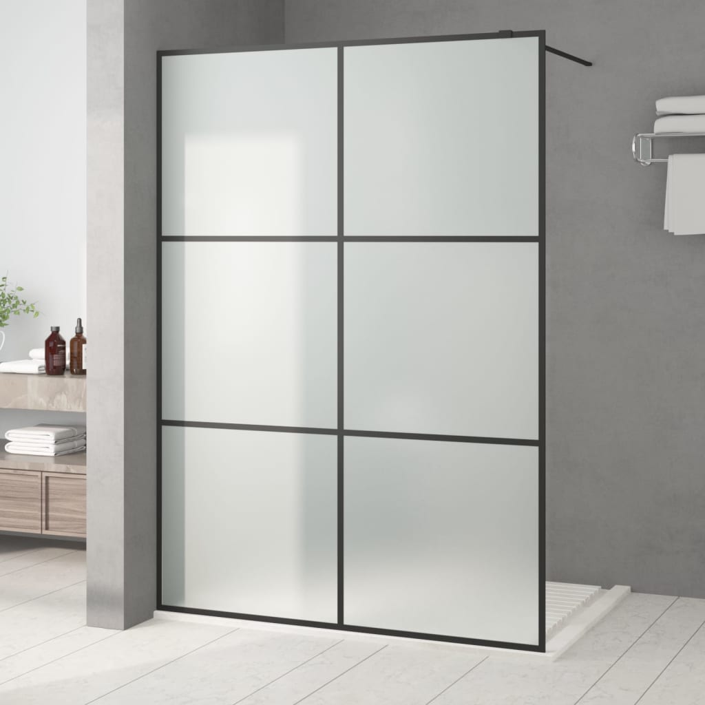 Parete doccia Nera 140x195 cm Vetro ESG satinato | Leroy Merlin