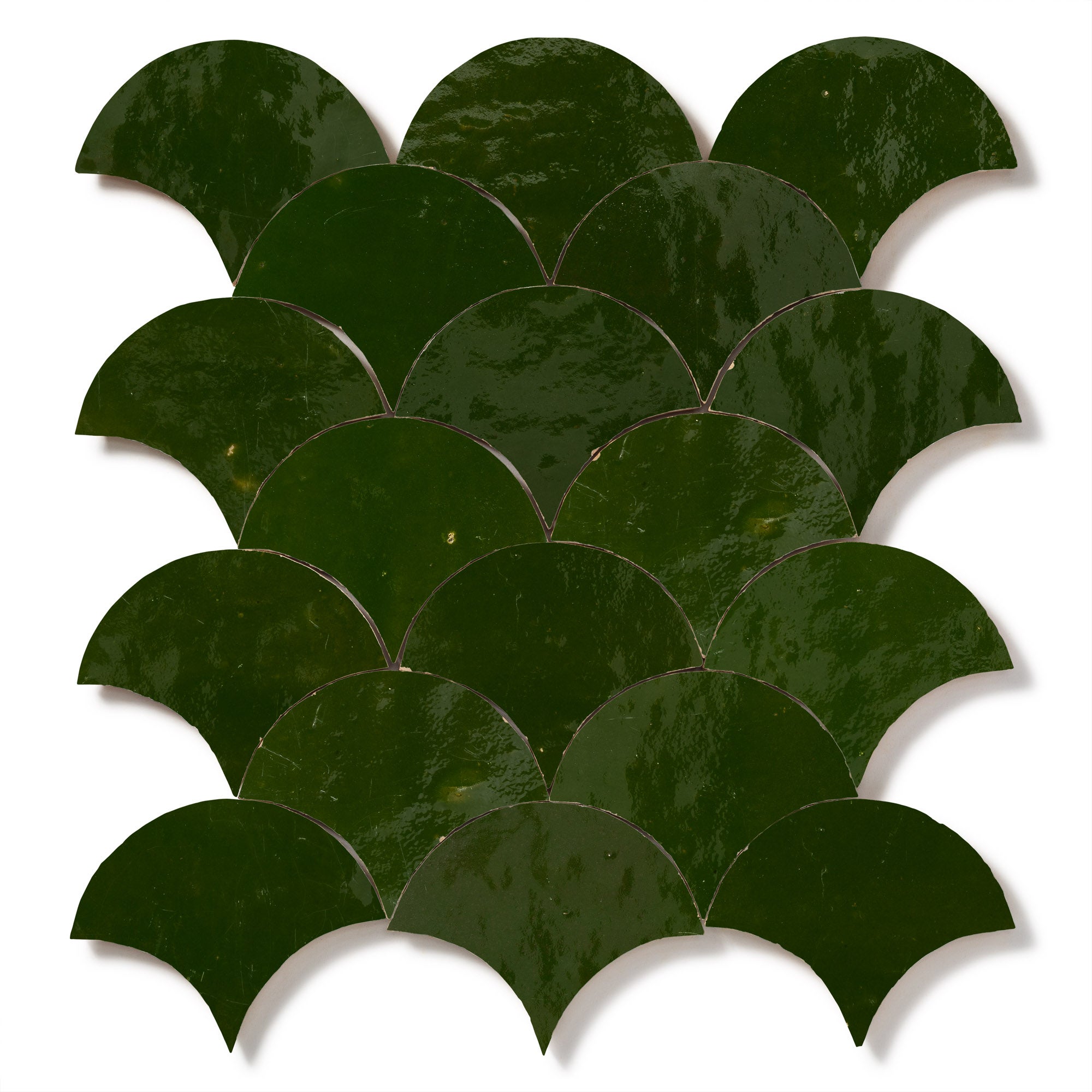 Zellige Marocain Artisanal Véritable - Vert Impérial Ecaille grand ...