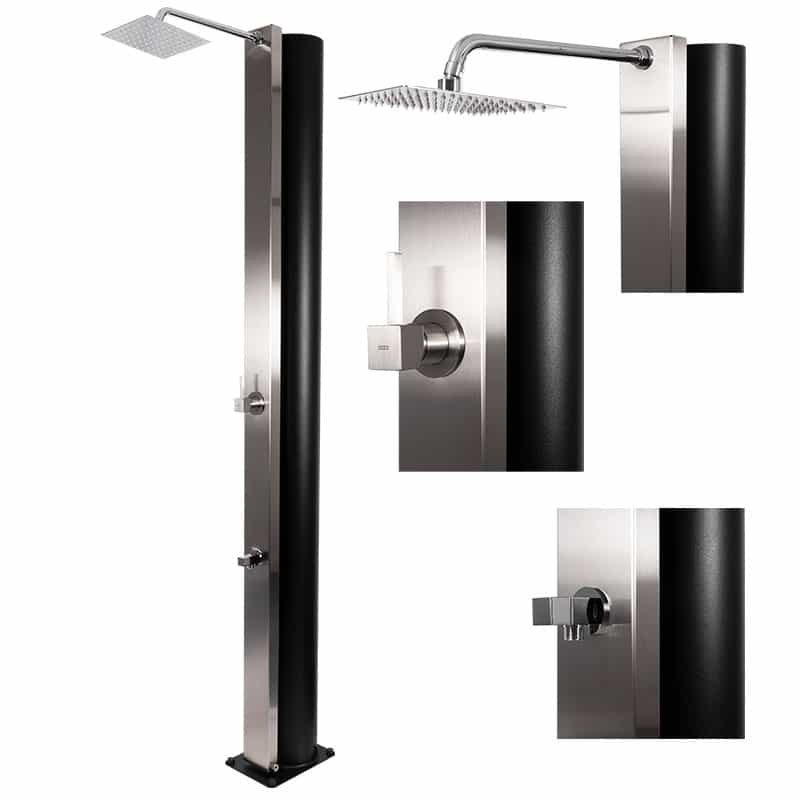 Ducha Solar Crm Square Inox 304 60L - Con Lavapiés | Leroy Merlin