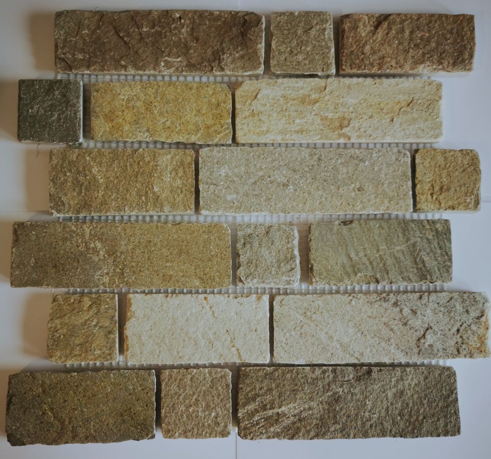 Pierre naturelle mosaïque ardoise murale beige clair revêtement crème ...