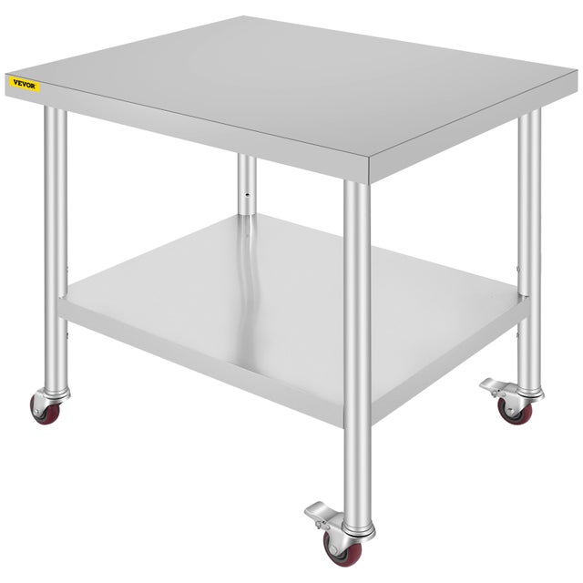 Table inox sur roulette au meilleur prix | Leroy Merlin