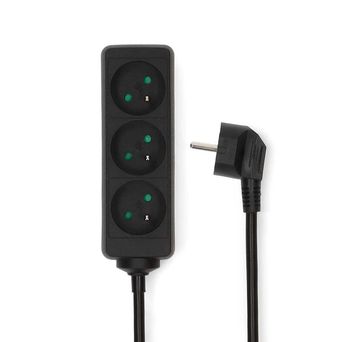 CONECTICPLUS Multiprise électrique 3 prises noire | Leroy Merlin
