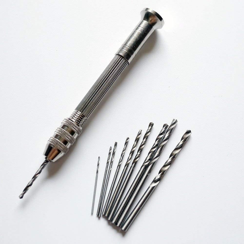 Mini Perceuse à Main avec 10 PCS Micro Forets Hélicoïdaux pour ...