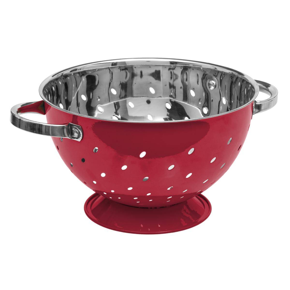 Passoire inox d25cm "retrocolors" rouge - 5five | Leroy Merlin