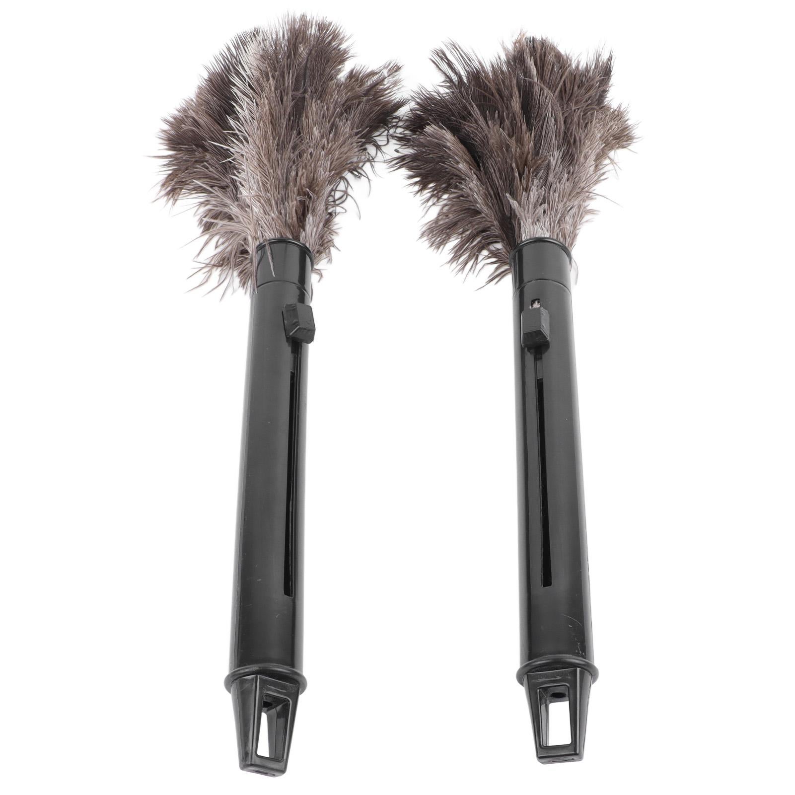 Plumeau rétractable en plumes d'autruche, 2 pièces, à long manche, pour ...