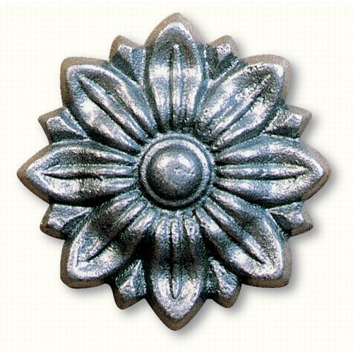 Rosace fleur en fonte - Diamètre 85mm - Fer forgé à visser avec ...