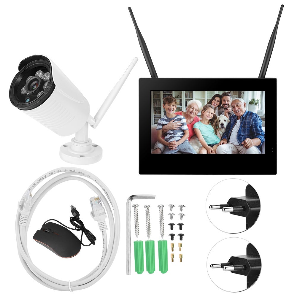 Caméra de surveillance cctv extérieure sans fil hd de 10 pouces 1,3 mp ...