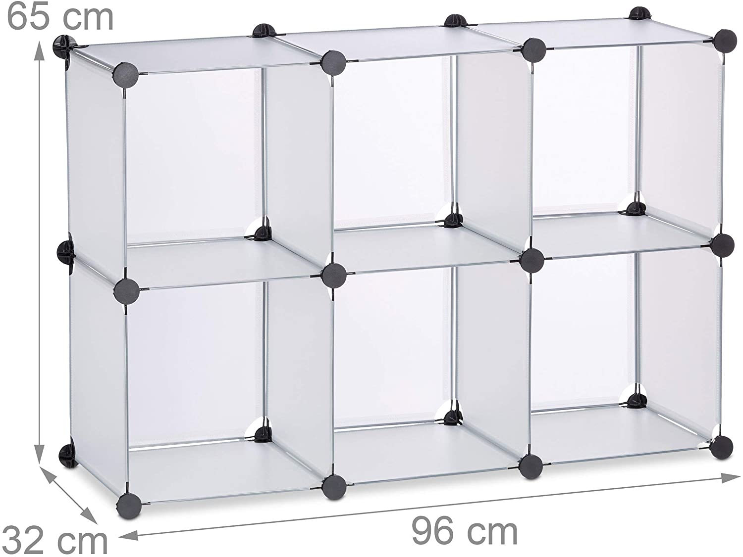 Étagère rangement 6 casiers plastique modulable DIY assemblage plug in ...