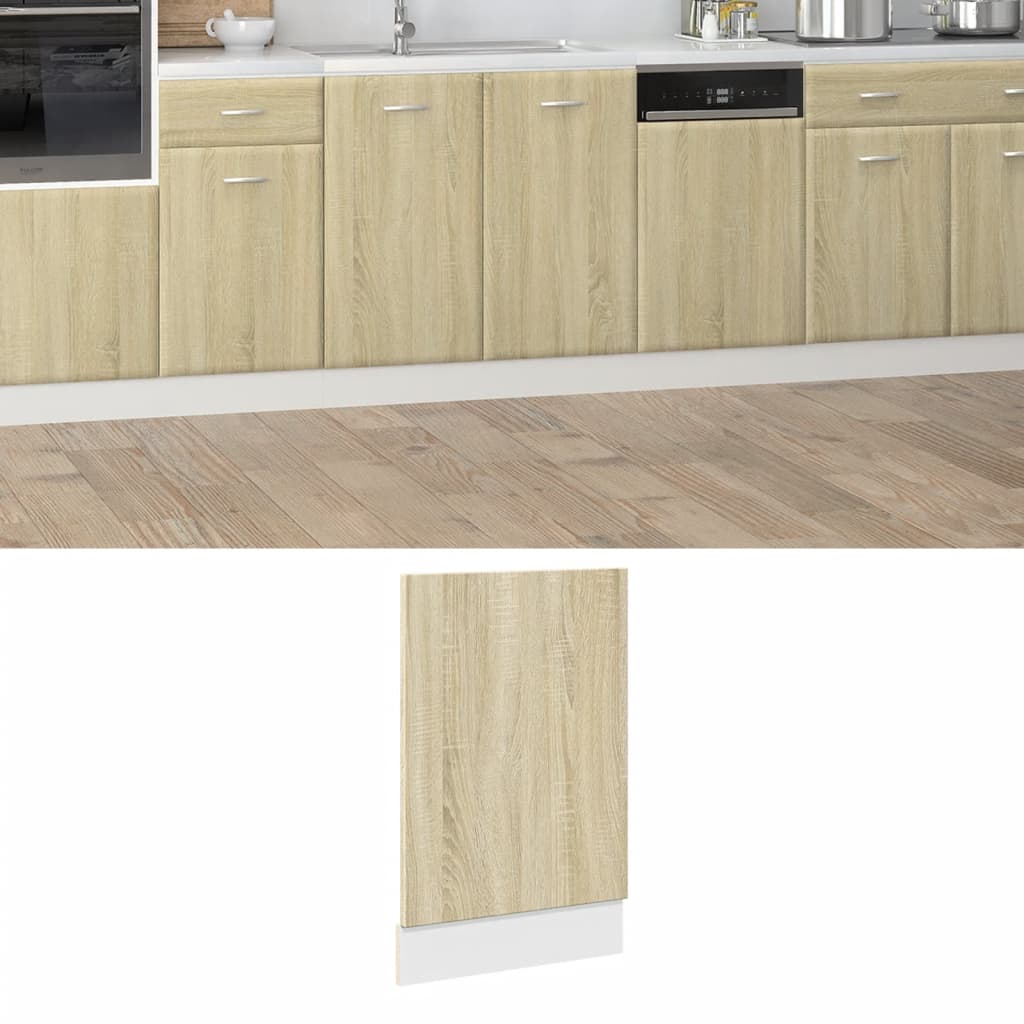 Panel de lavavajillas madera ingeniería roble Sonoma 60x3x67 cm | Leroy ...
