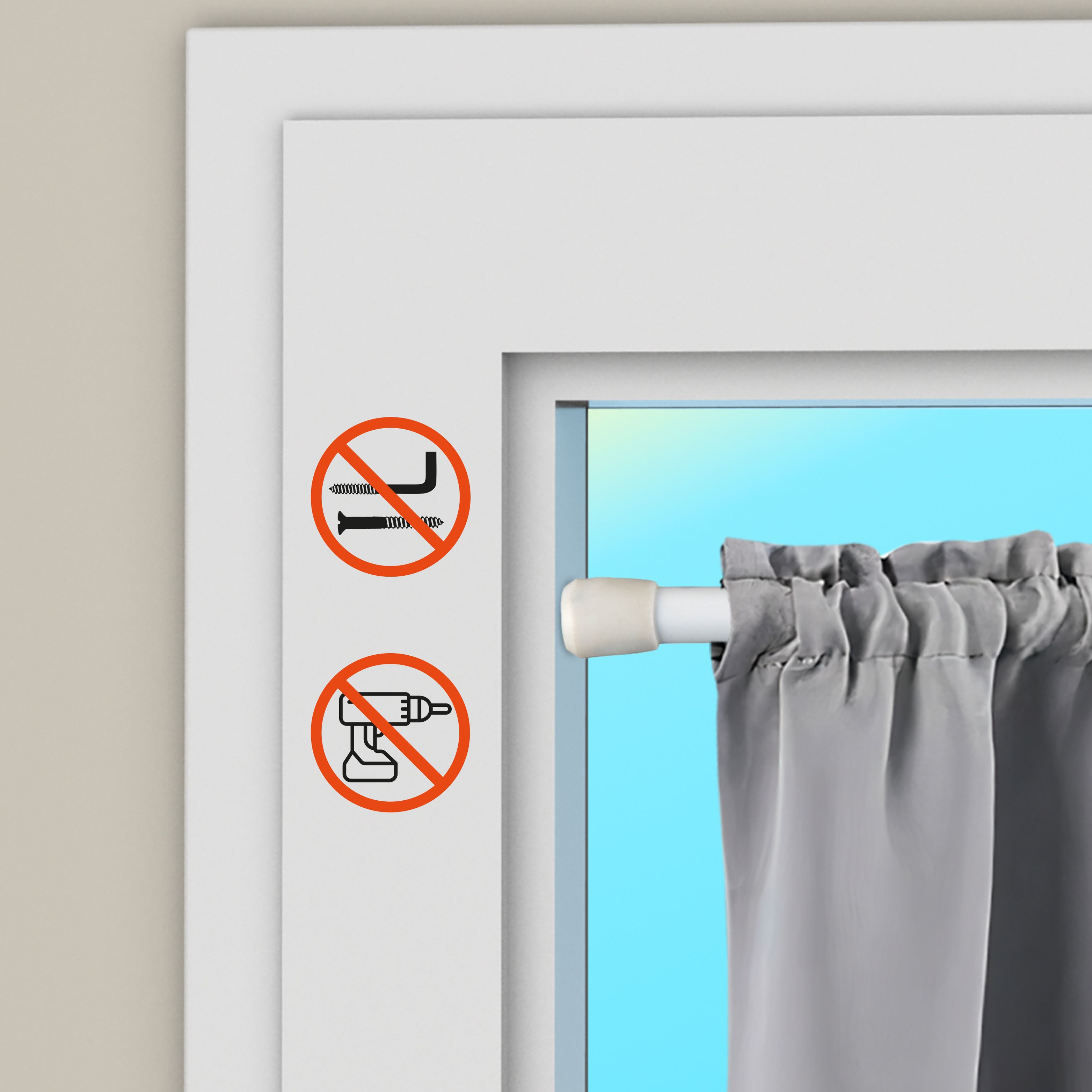 Barre de Vitrage Extensible, Tringle à Rideaux sans Perçage, Tringle ...