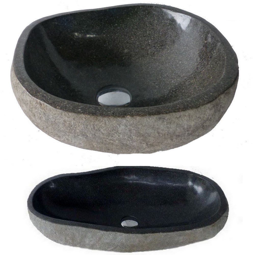 Vasque lavabo pierre naturelle 45cm. Choix sur photos et mesures ...