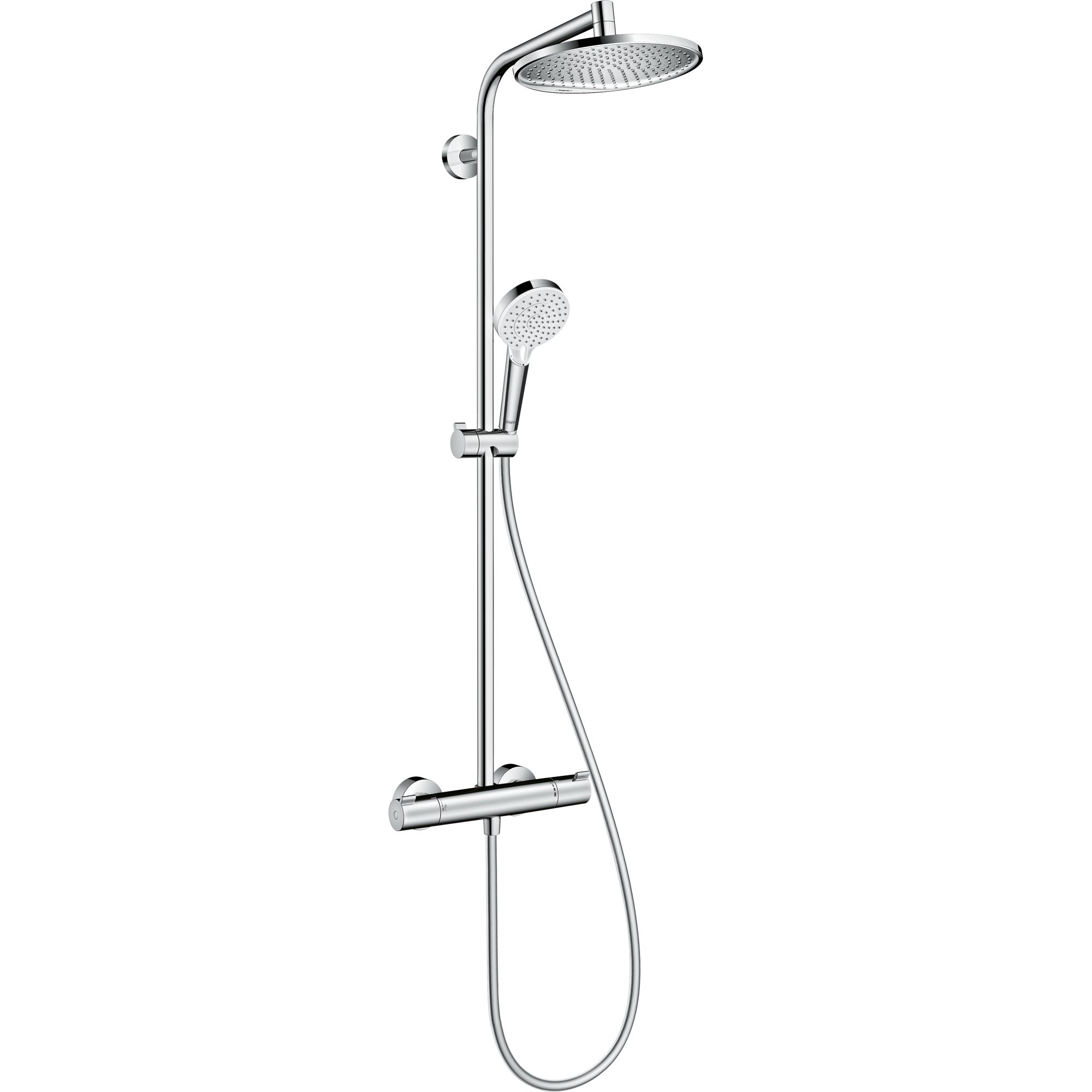 Colonne de douche 1 jet CROMETTA S 240 2 sorties - HANSGROHE - 27267000 ...
