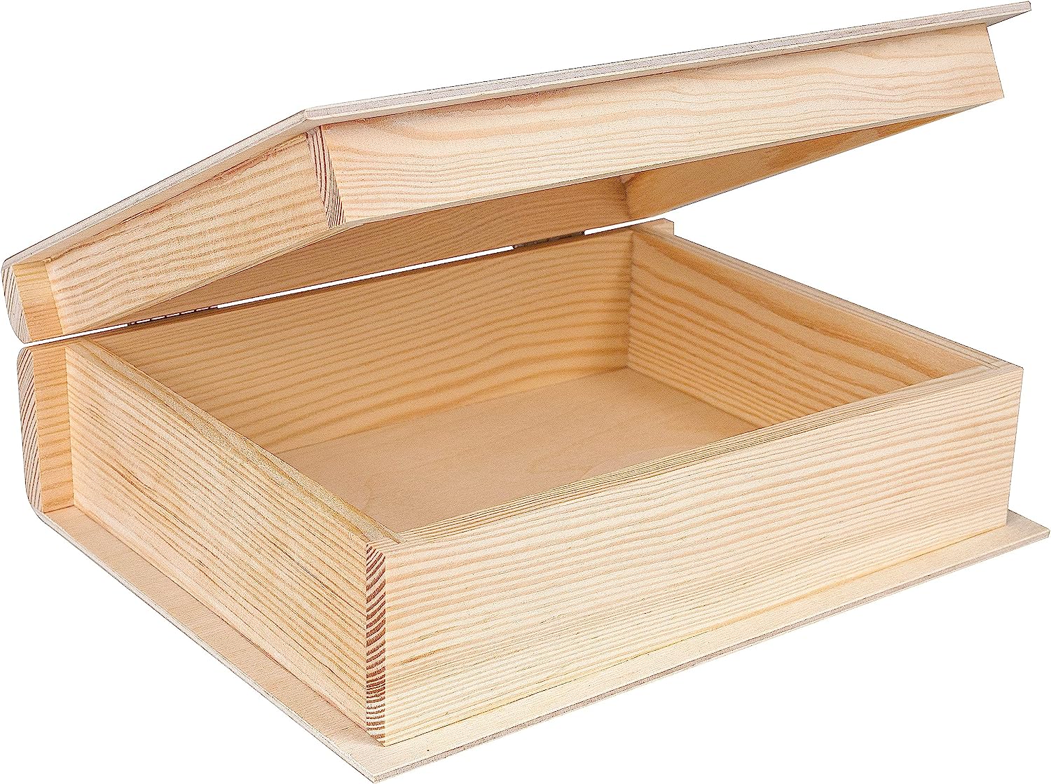 Creative Deco Boite de Rangement Boîte de Livre en Bois | 24 x 19 x 7 ...